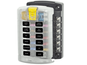 Blue Sea 5029B-BSS ST Blade Fuse Block 12 Circuit - Marine Electricals
